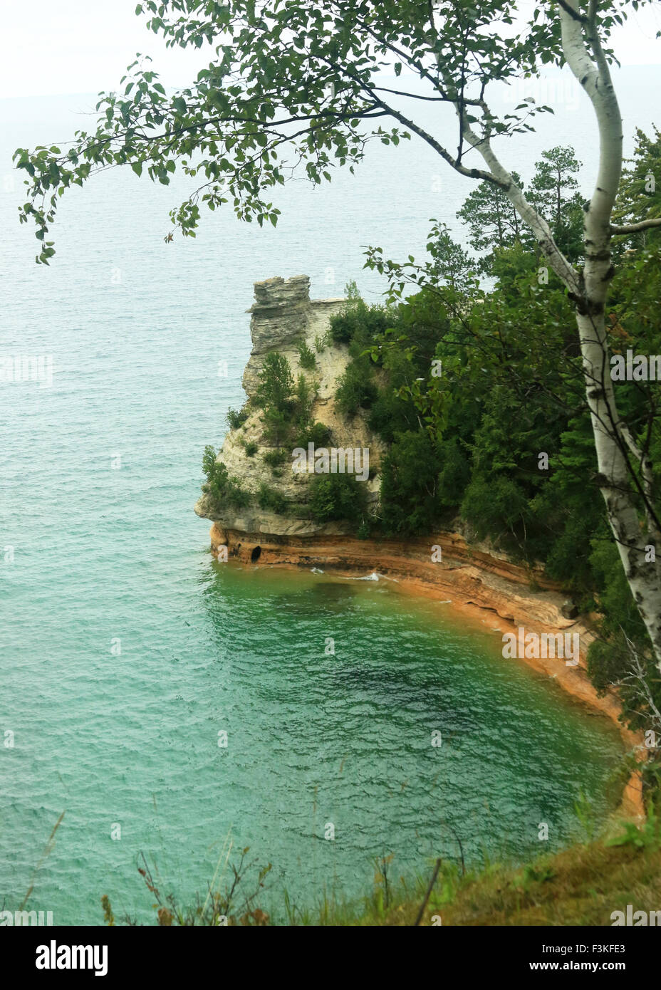 Miners castle rock formation at pictured rocks national lakeshore Stock ...