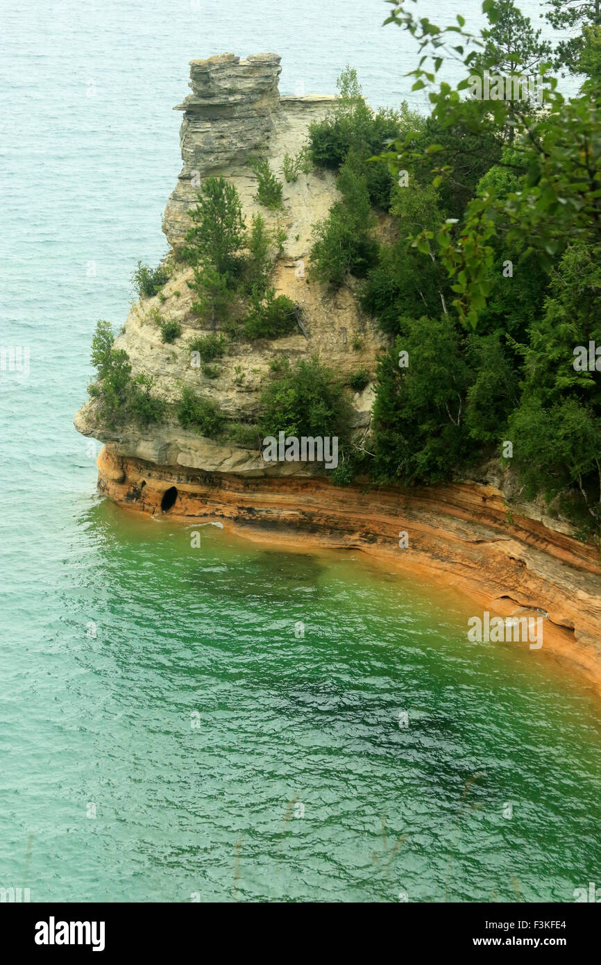 Miners castle rock formation at pictured rocks national lakeshore Stock ...