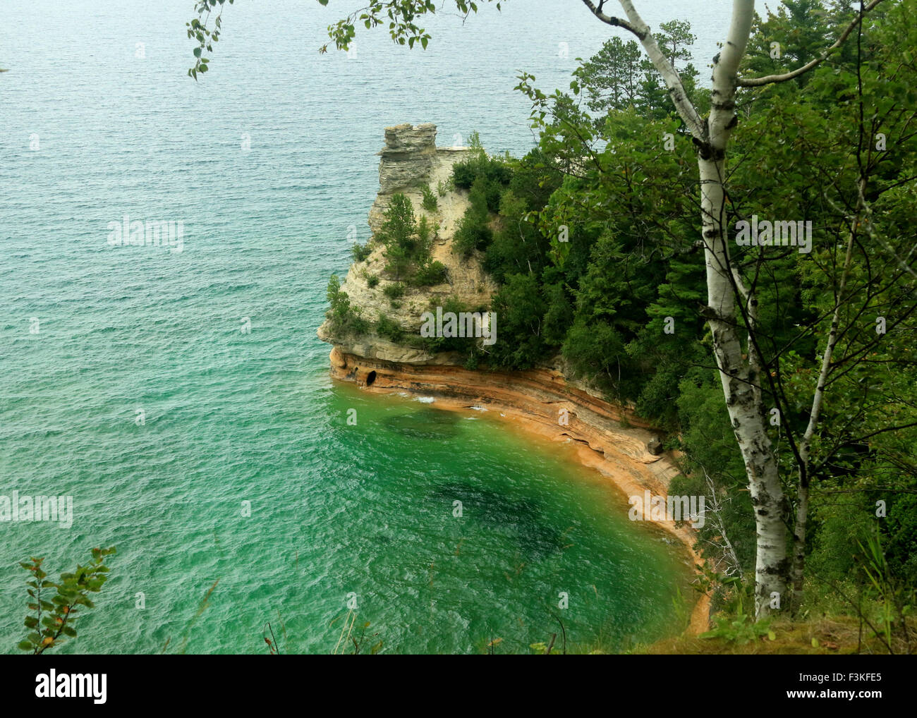 Miners castle rock formation at pictured rocks national lakeshore Stock ...