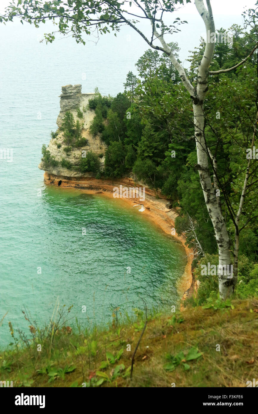 Miners castle rock formation at pictured rocks national lakeshore Stock ...