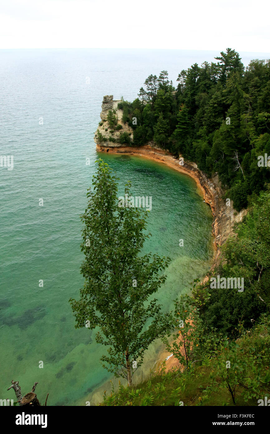 Miners castle rock formation at pictured rocks national lakeshore Stock ...