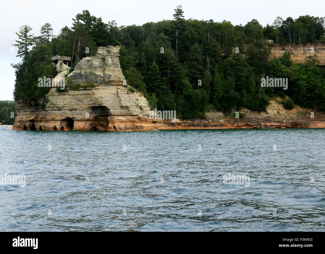 Miners castle rock formation at pictured rocks national lakeshore Stock ...