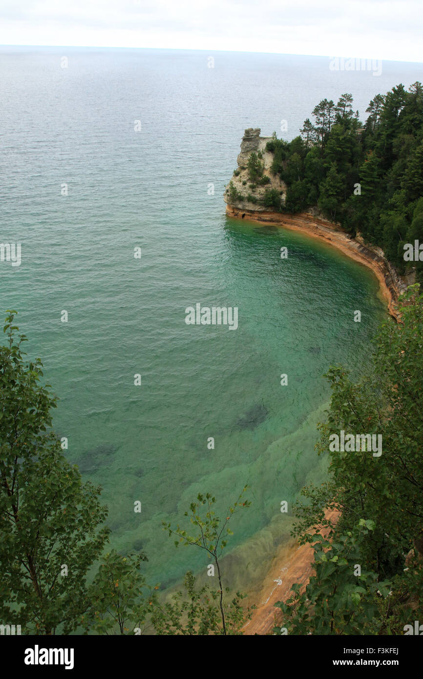 Miners castle rock formation at pictured rocks national lakeshore Stock ...
