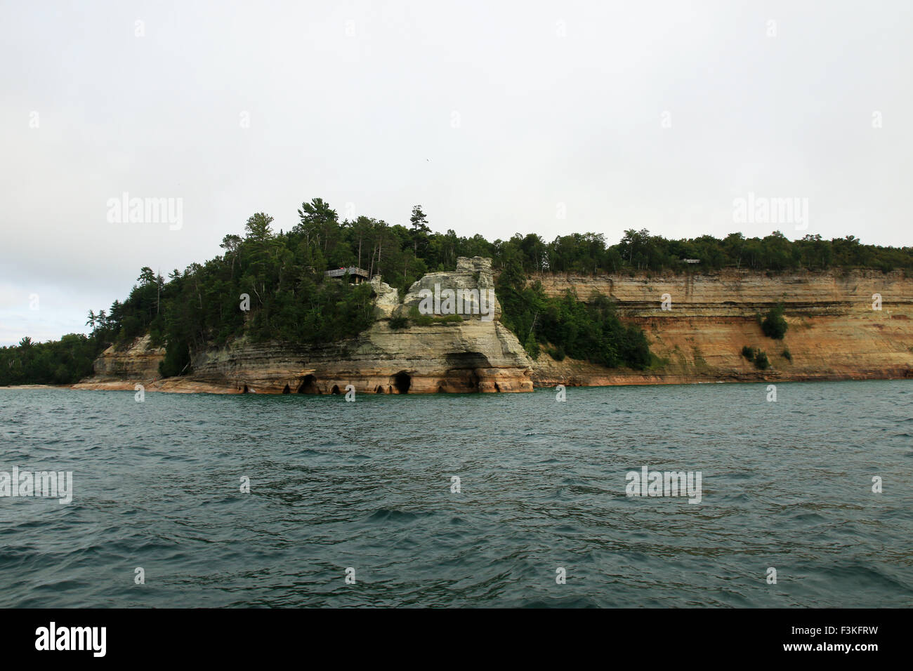 Miners castle rock formation at pictured rocks national lakeshore Stock ...