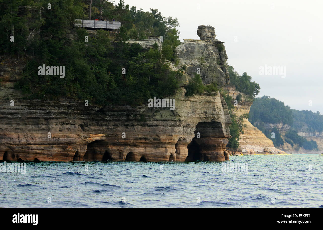 Miners castle rock formation at pictured rocks national lakeshore Stock ...
