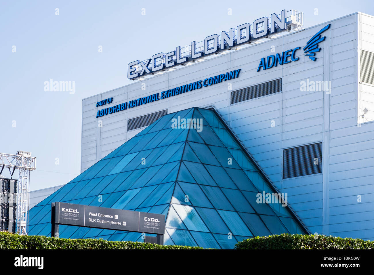 Excel London exhibition centre on Royal Victoria Dock, Docklands ...