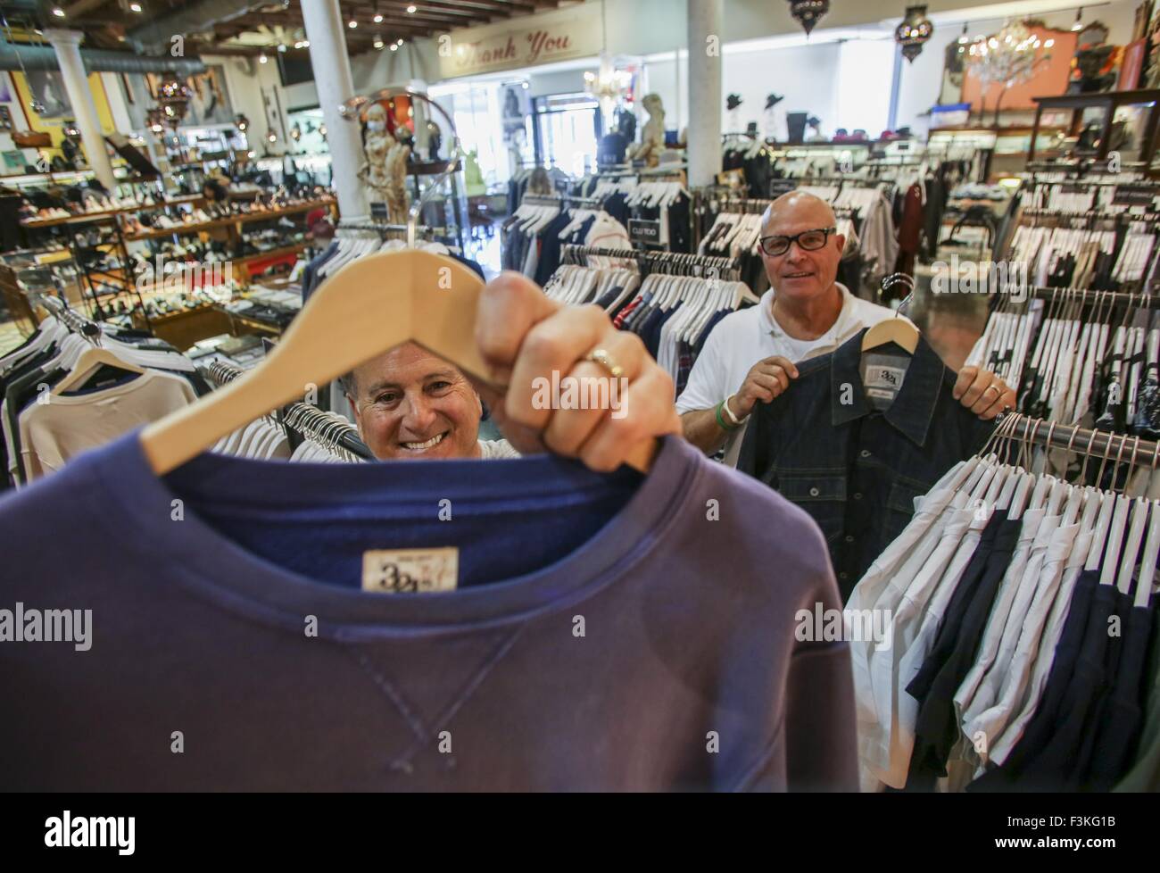 Los Angeles, California, USA. 30th Sep, 2015. Larry Russ, left, and ...