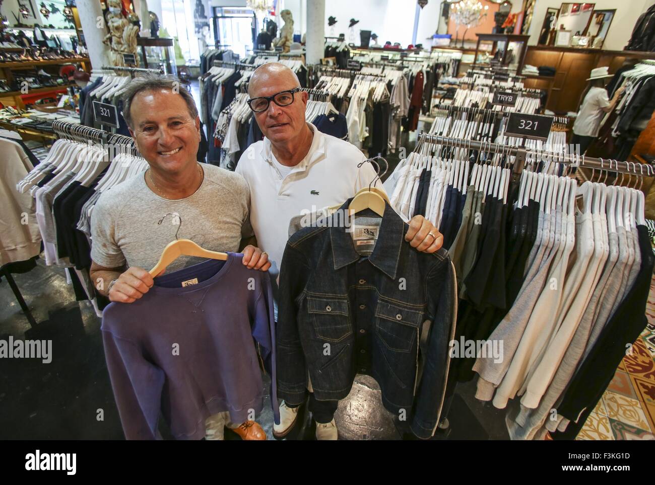Los Angeles, California, USA. 30th Sep, 2015. Larry Russ, left, and ...
