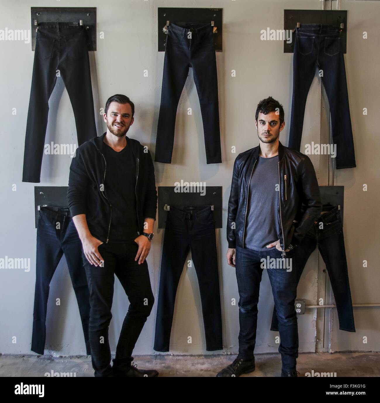 Los Angeles, California, USA. 30th Sep, 2015. DSTLD founders Corey Epstein, right, and Mark Lynn ...