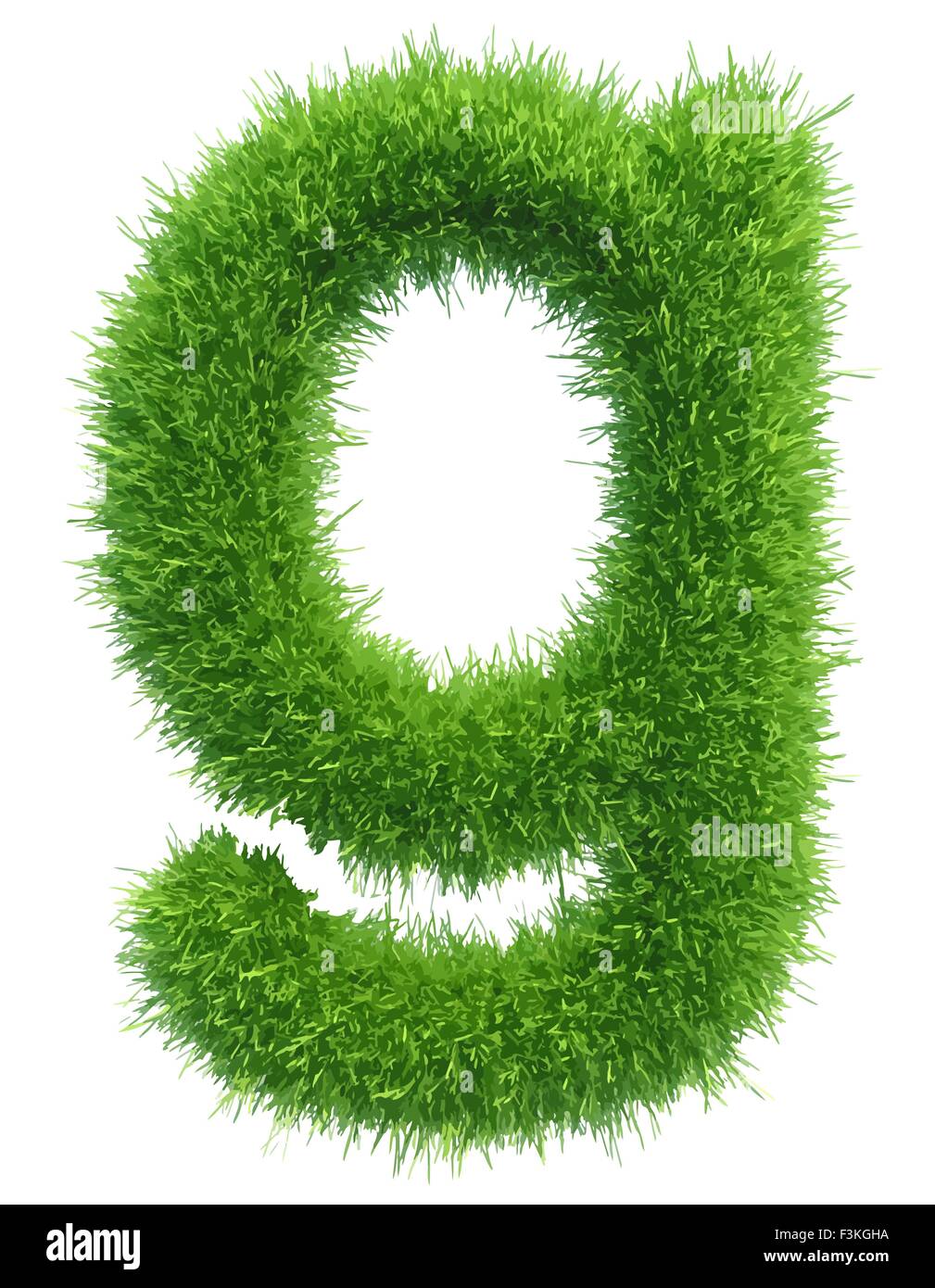 Vector small grass letter g on white background Stock Vector Image ...