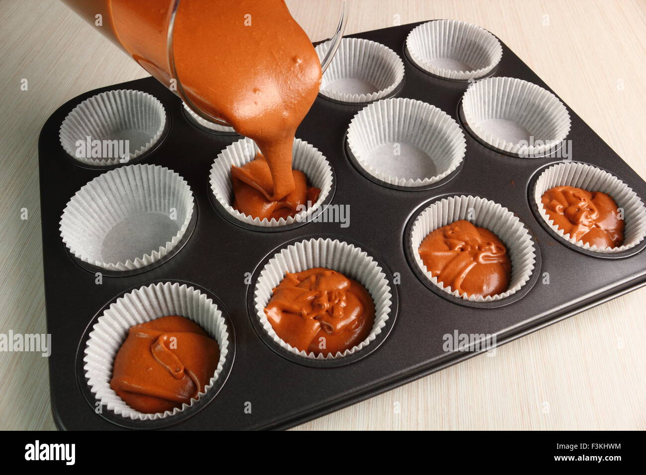 Pouring Into Cake Pan