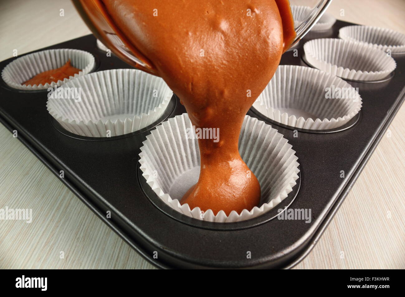Pouring Into Cake Pan