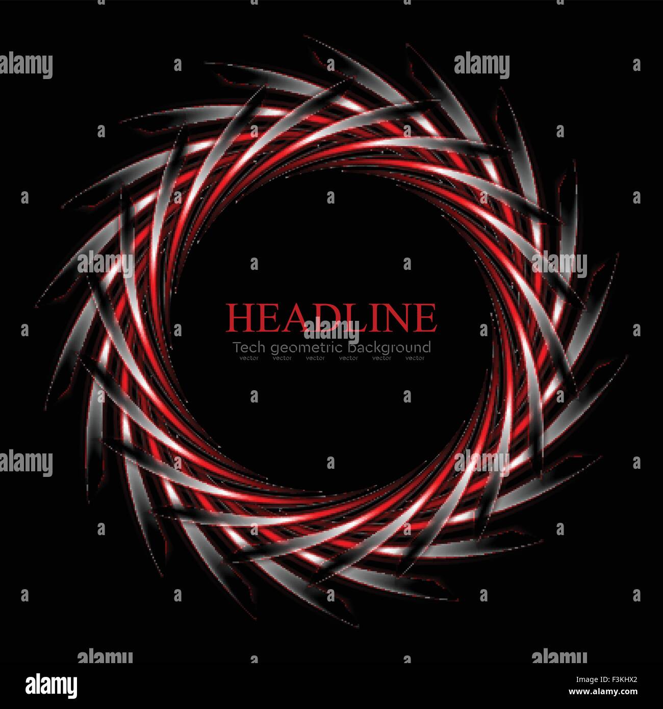 Dark red and black concept round logo design. Vector background Stock ...