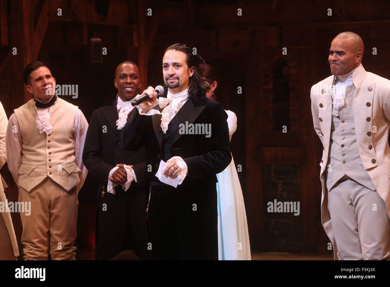 Opening night of the Broadway musical 'Hamilton' at the Richard Rodgers ...