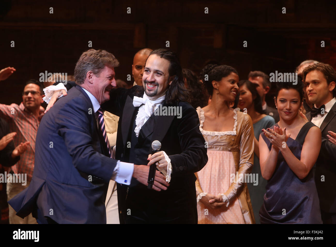 Opening night of the Broadway musical 'Hamilton' at the Richard Rodgers ...