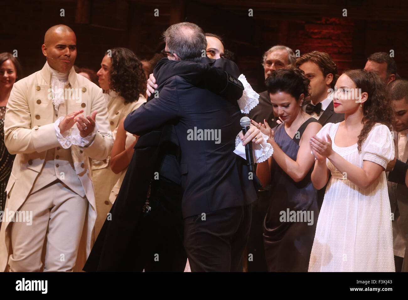 Opening night of the Broadway musical 'Hamilton' at the Richard Rodgers ...