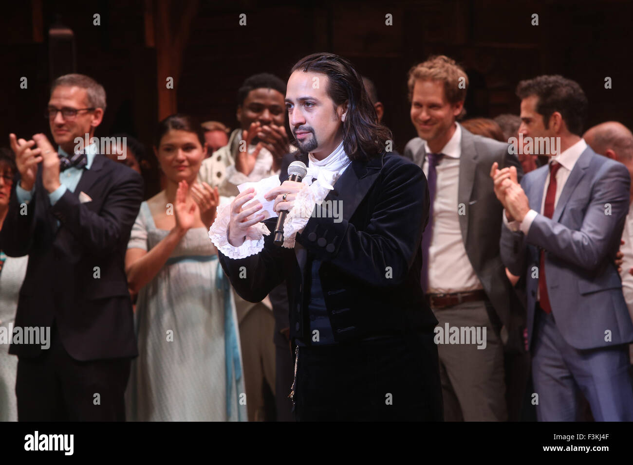 Opening night of the Broadway musical 'Hamilton' at the Richard Rodgers ...