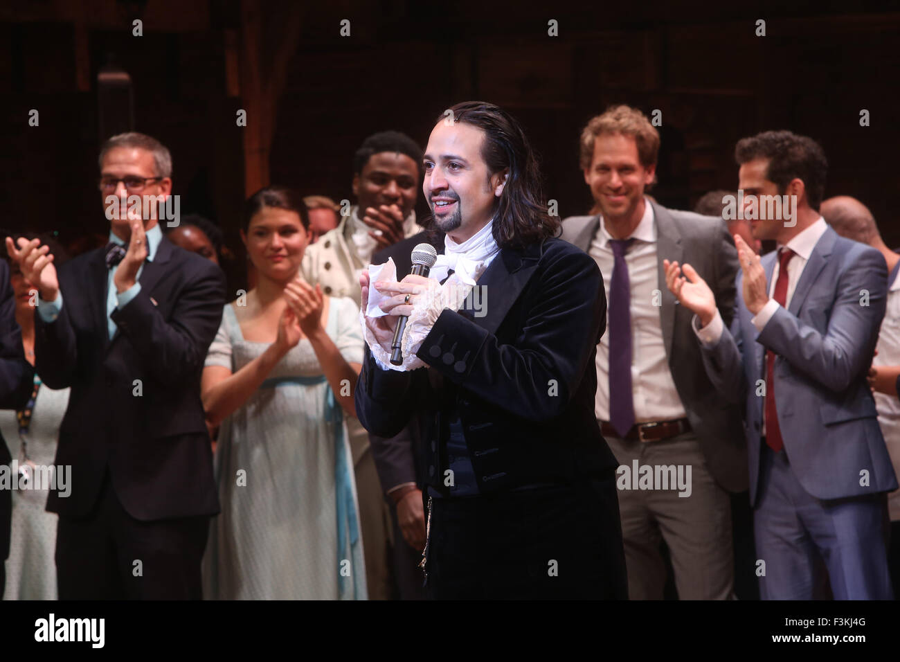 Opening night of the Broadway musical 'Hamilton' at the Richard Rodgers ...