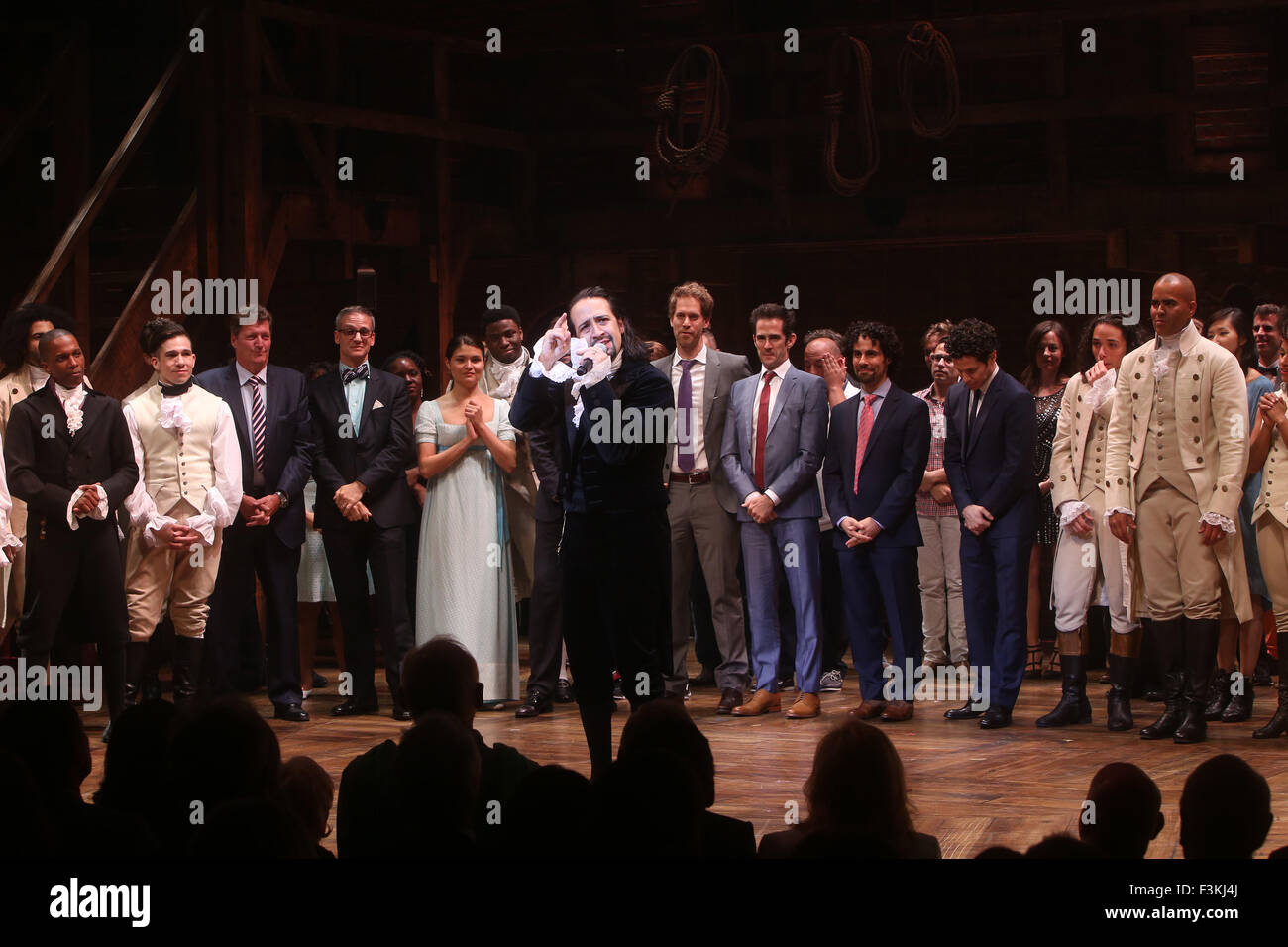 Opening night of the Broadway musical 'Hamilton' at the Richard Rodgers ...