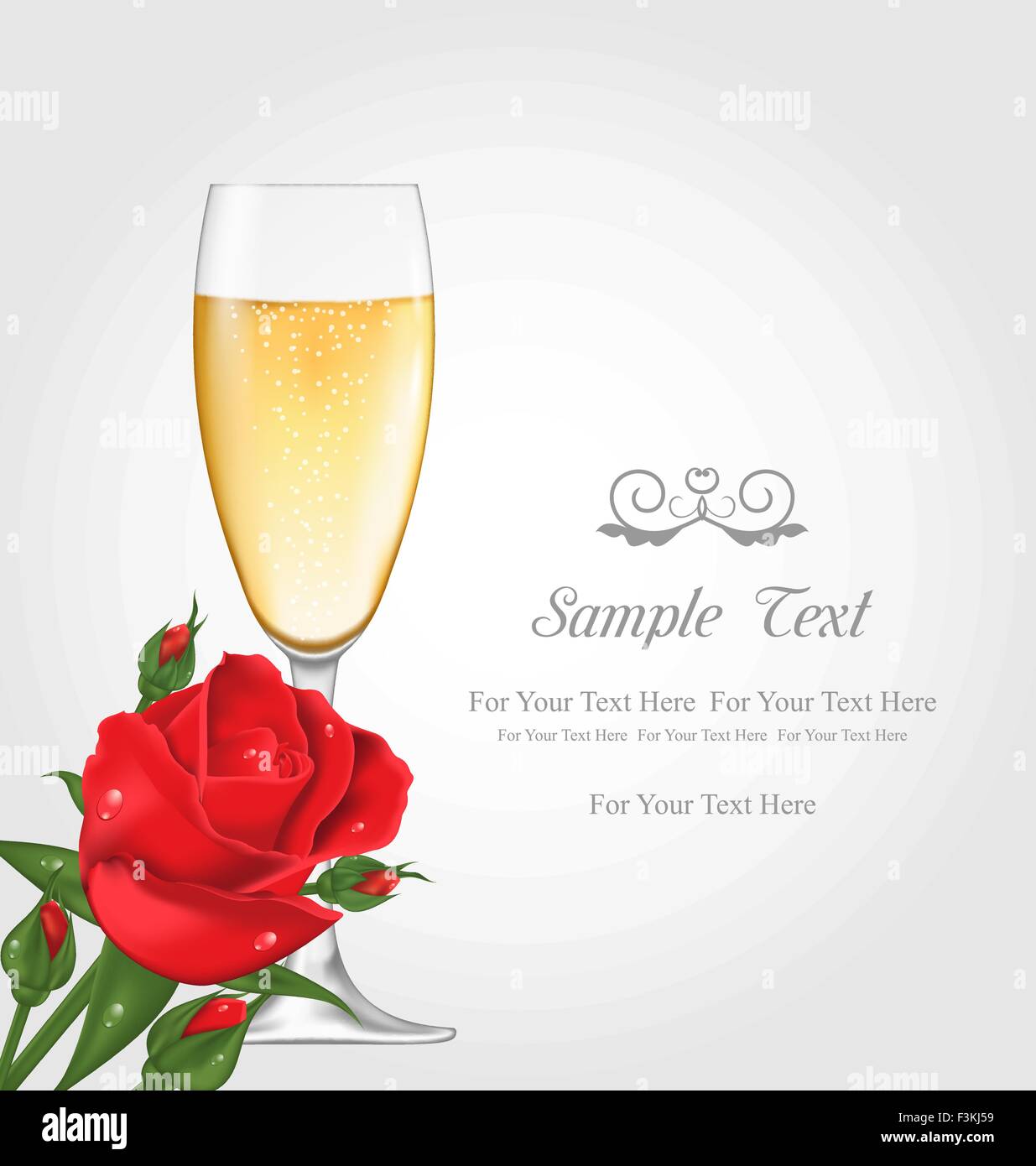 Champagne cocktail rose Stock Vector Images - Alamy