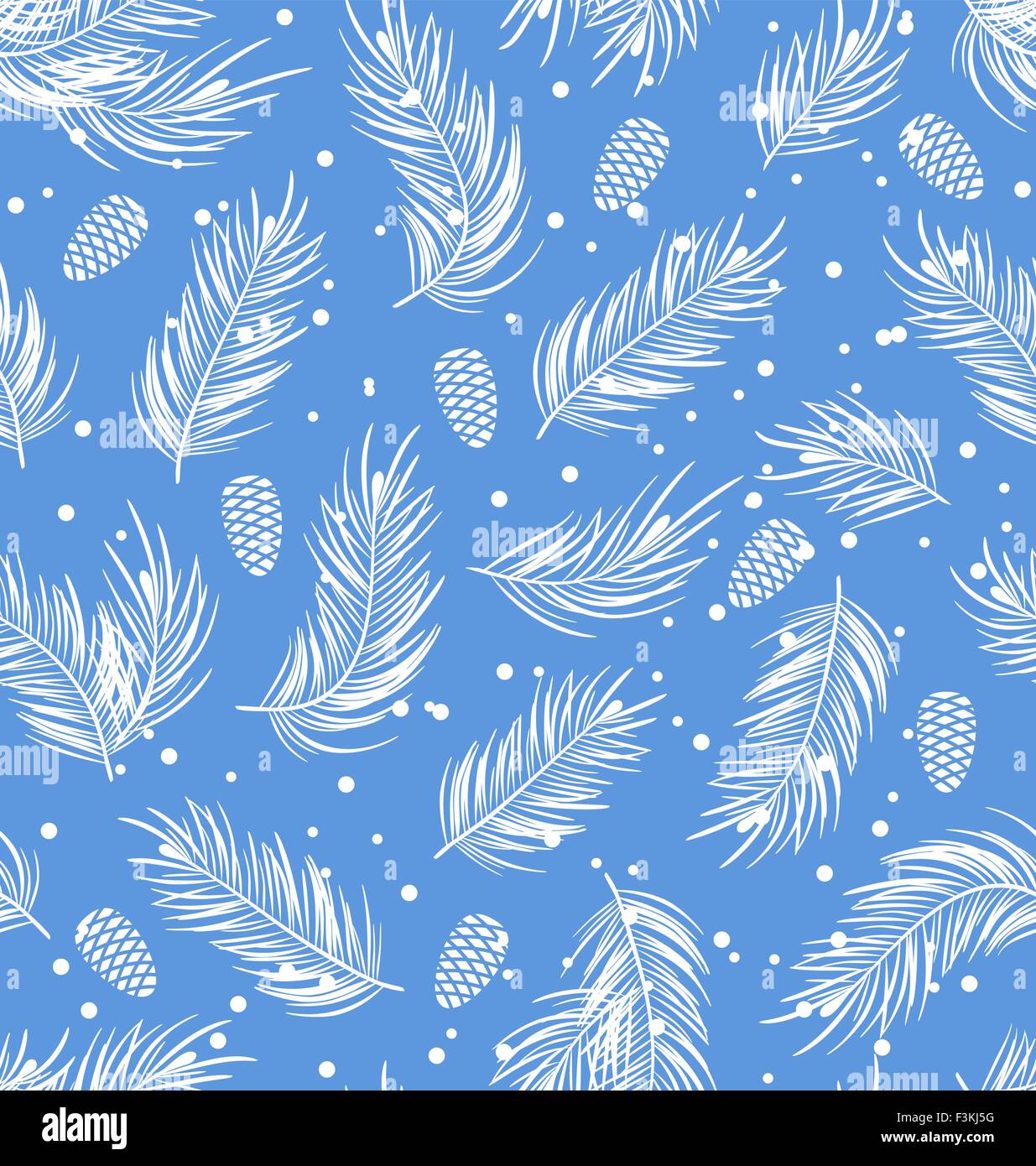 Spruce branches snow cones Stock Vector Images - Alamy