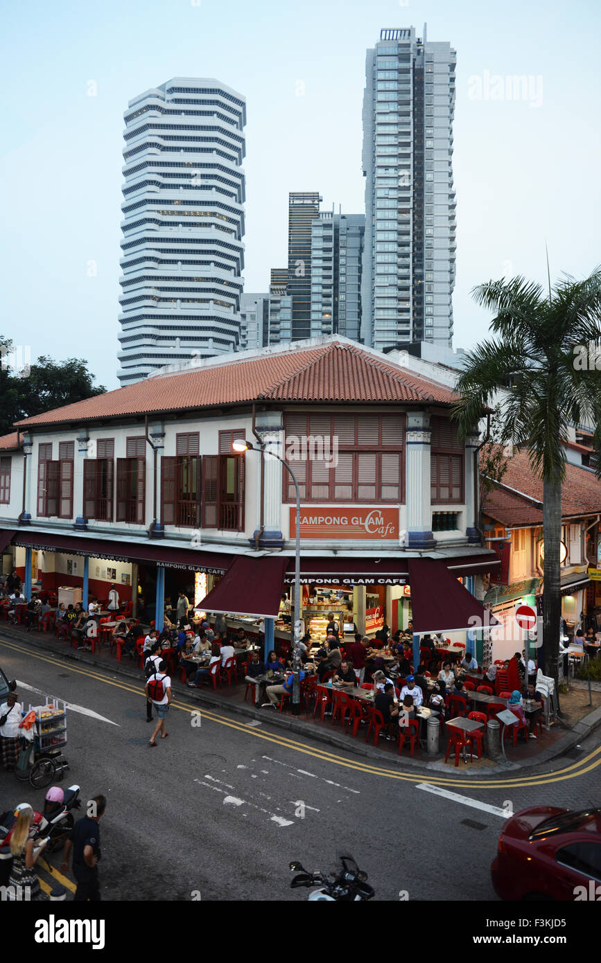 The very popular Kampong Glam cafe seres excellent Malay cuisine Stock ...