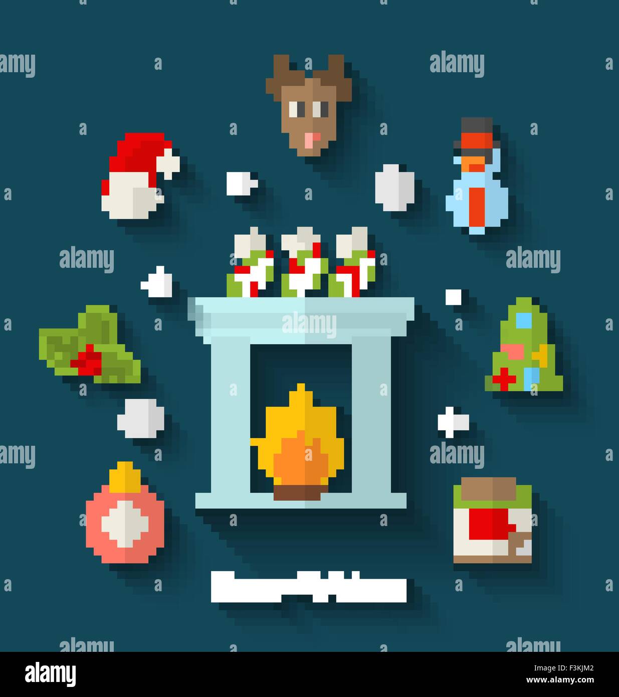 Christmas stockings tree Stock Vector Images - Alamy