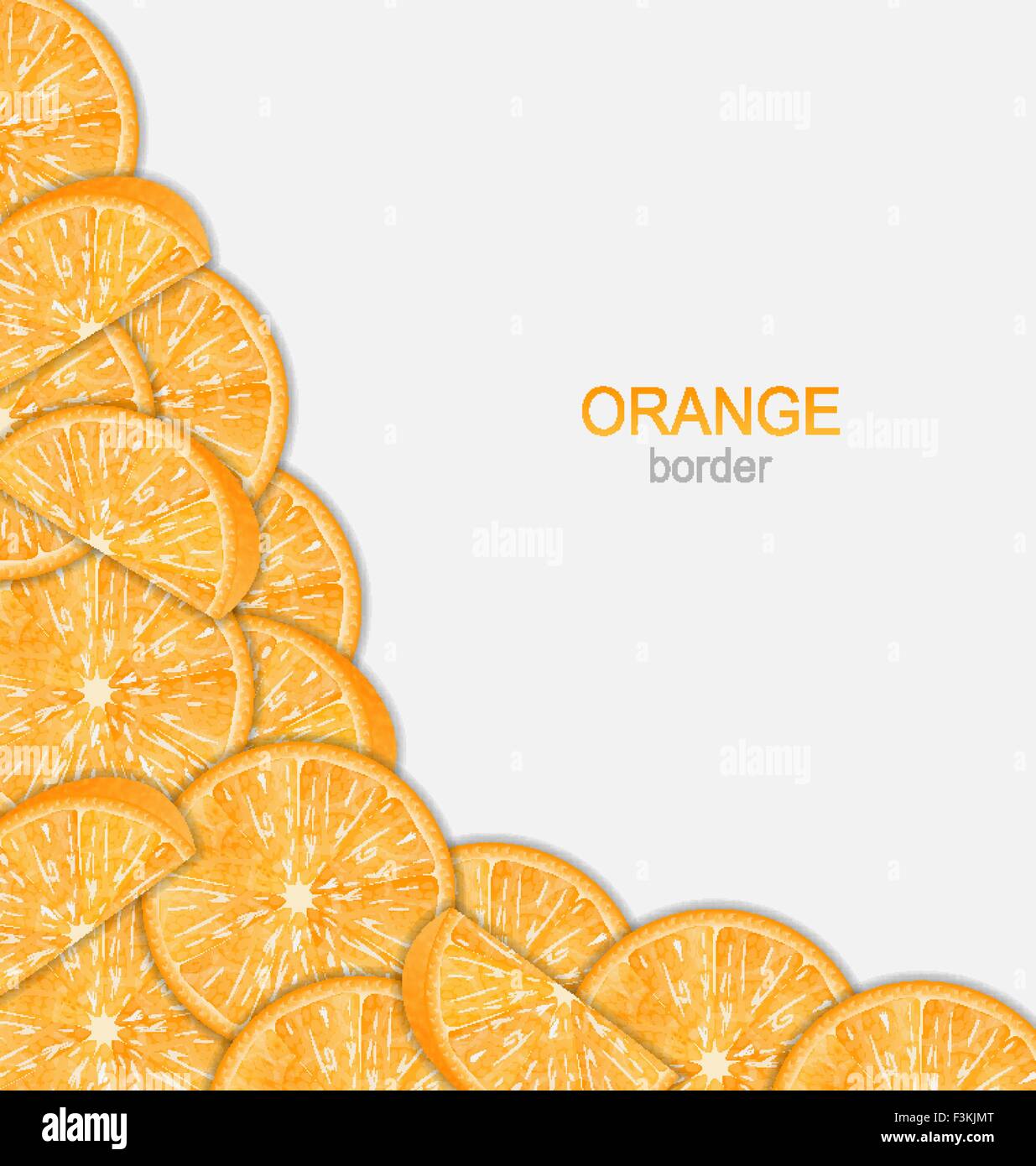 Abstract Border with Sliced Oranges Stock Vector Image & Art - Alamy