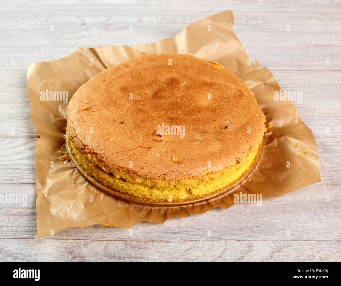 Sponge cake stuffed with chocolate filling Stock Photo - Alamy