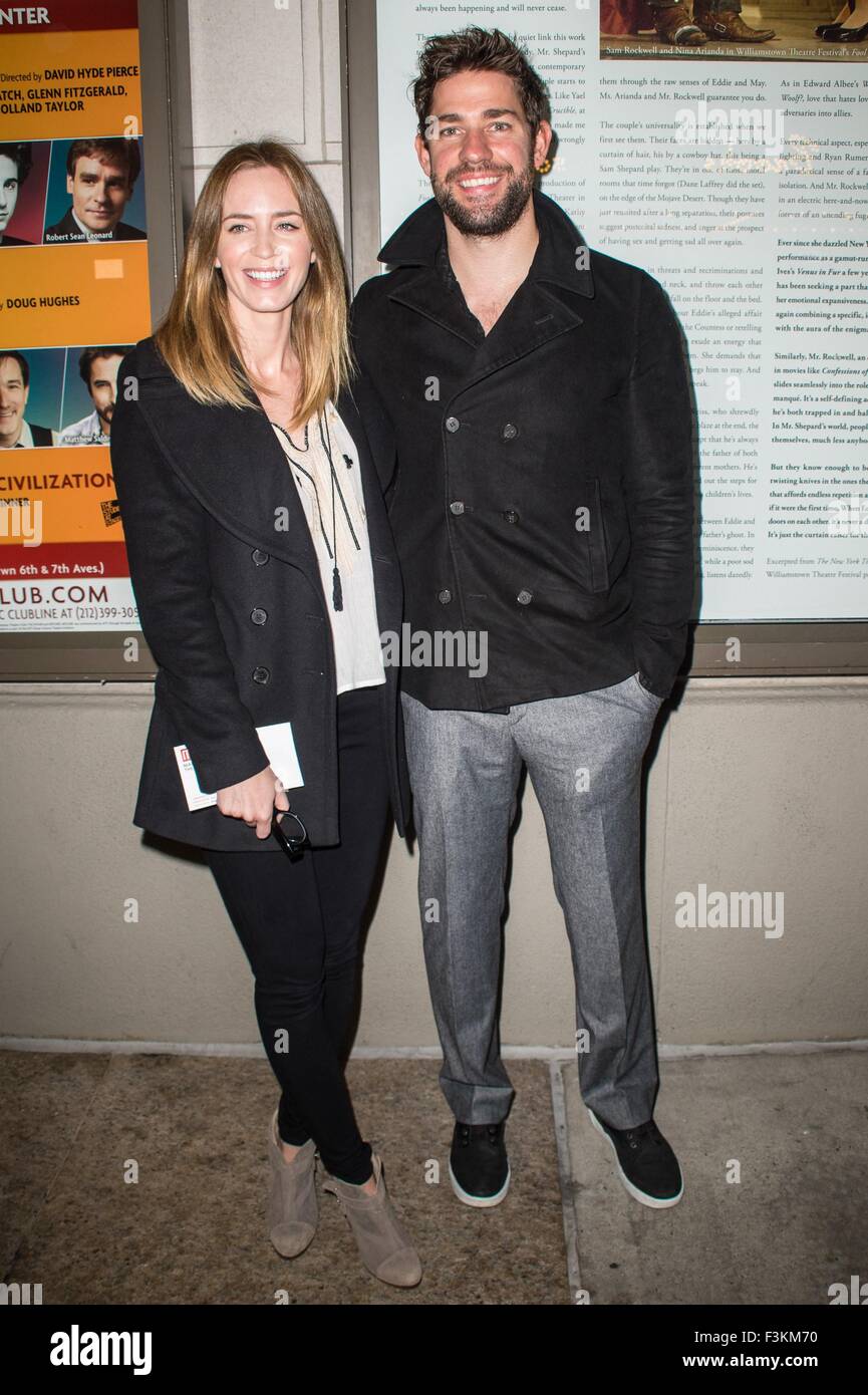 New York, NY, USA. 8th Oct, 2015. Emily Blunt, John Krasinski at ...