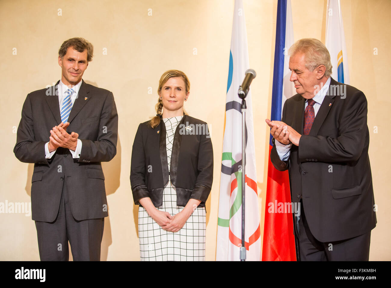 Milos Zeman, Jiri Kejval, Katerina Valachova Stock Photo - Alamy