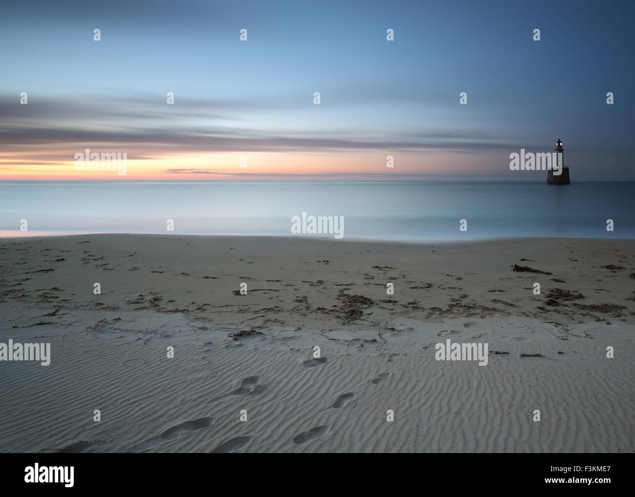 Rattray Head Lighthouse by the Rattray Point at Sunset Stock Photo - Alamy