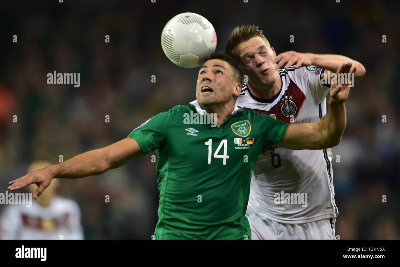 Dublin, Ireland. 08th Oct, 2015. German's Matthias Ginter (r) and ...