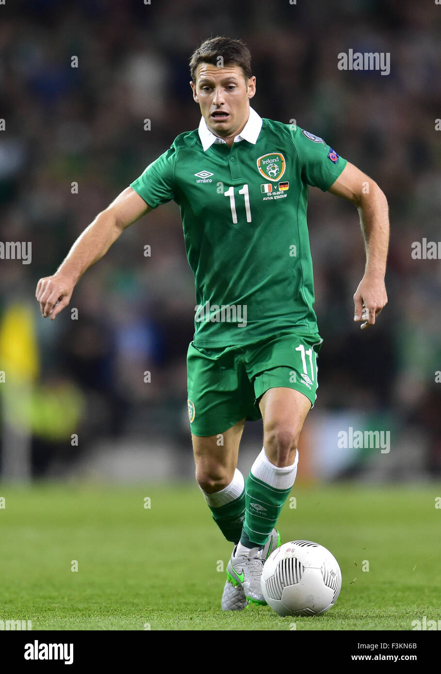 Dublin, Ireland. 08th Oct, 2015. Ireland's Wes Hoolahan in action ...