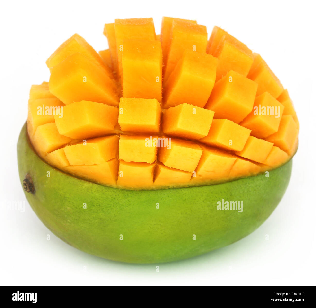 Juicy mango over white background Stock Photo - Alamy