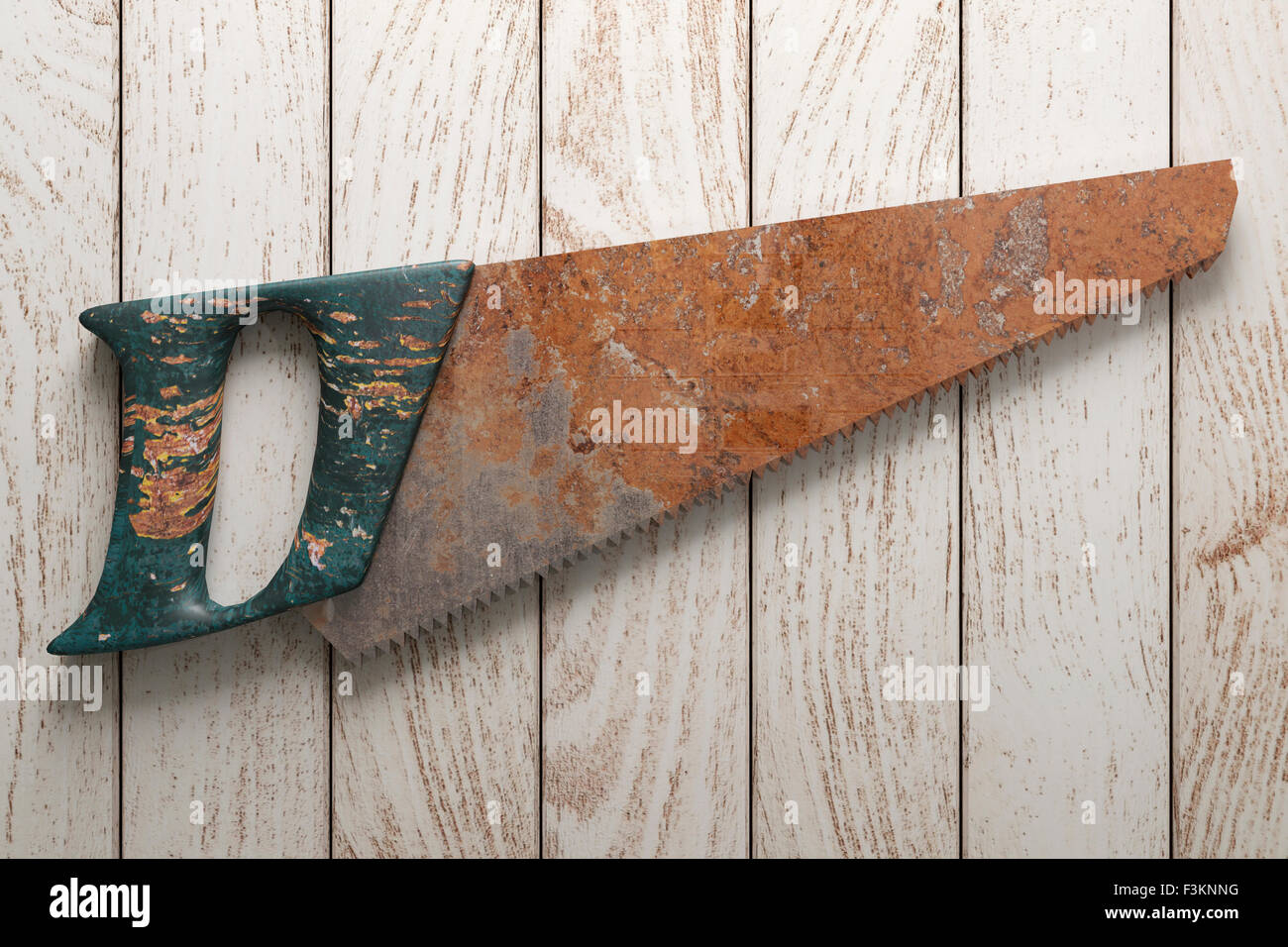 3d rendering of an old and rusty saw Stock Photo - Alamy