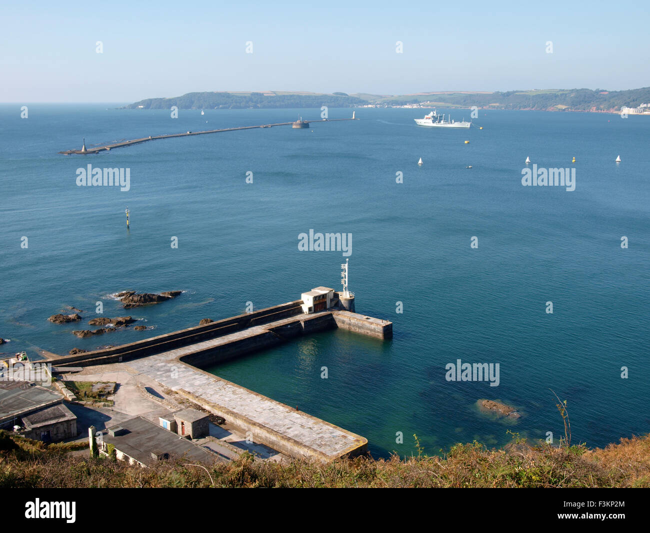 Fort Bovisand Pier and harbour on the Plymouth Sound, Bovisand ...