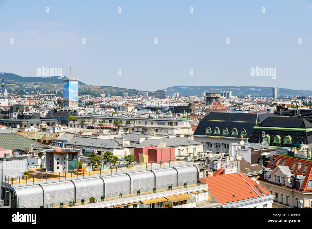 Aerial View Of Vienna City Skyline Stock Photo - Alamy