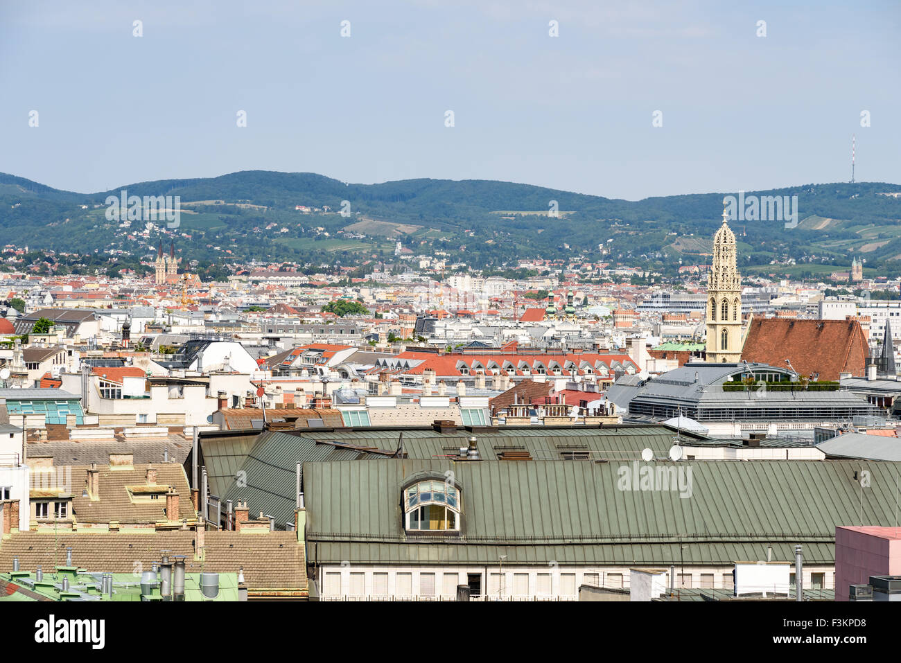Aerial View Of Vienna City Skyline Stock Photo - Alamy