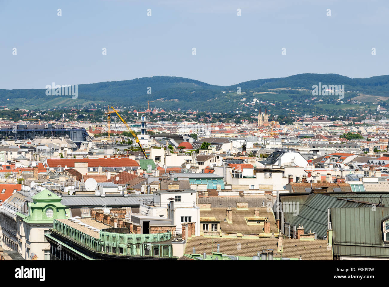Aerial View Of Vienna City Skyline Stock Photo - Alamy