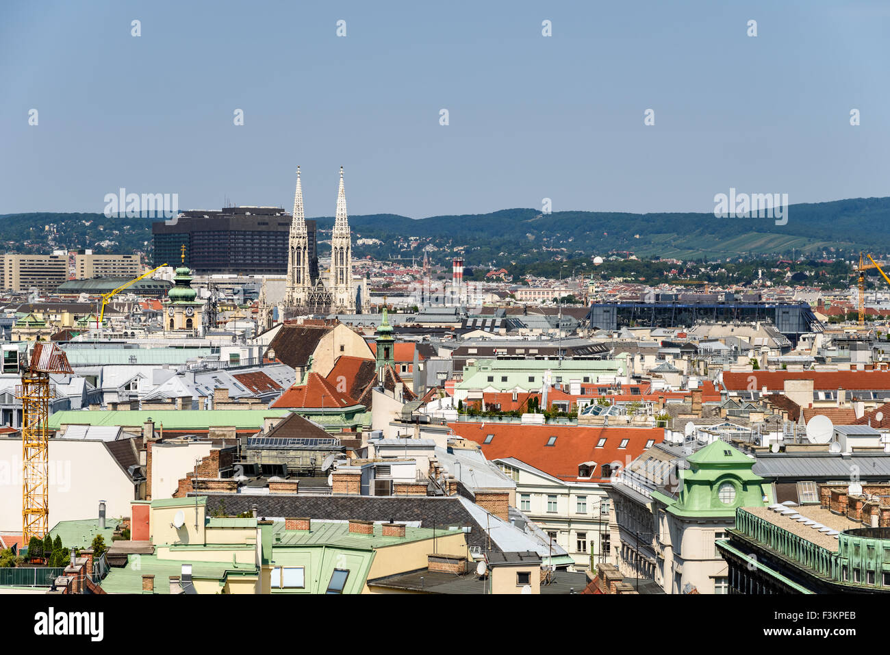Aerial View Of Vienna City Skyline Stock Photo - Alamy