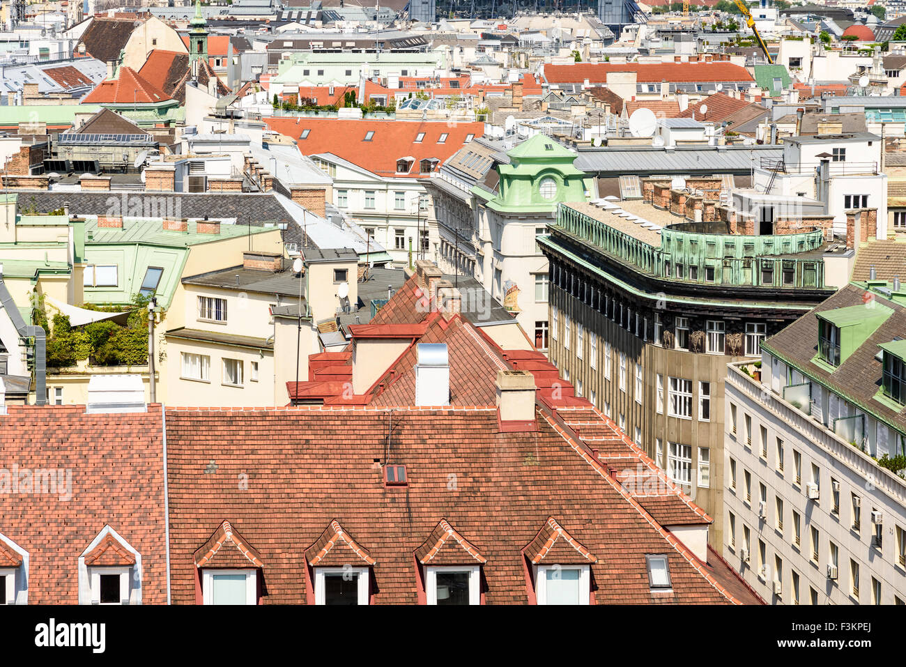 Aerial View Of Vienna City Skyline Stock Photo - Alamy