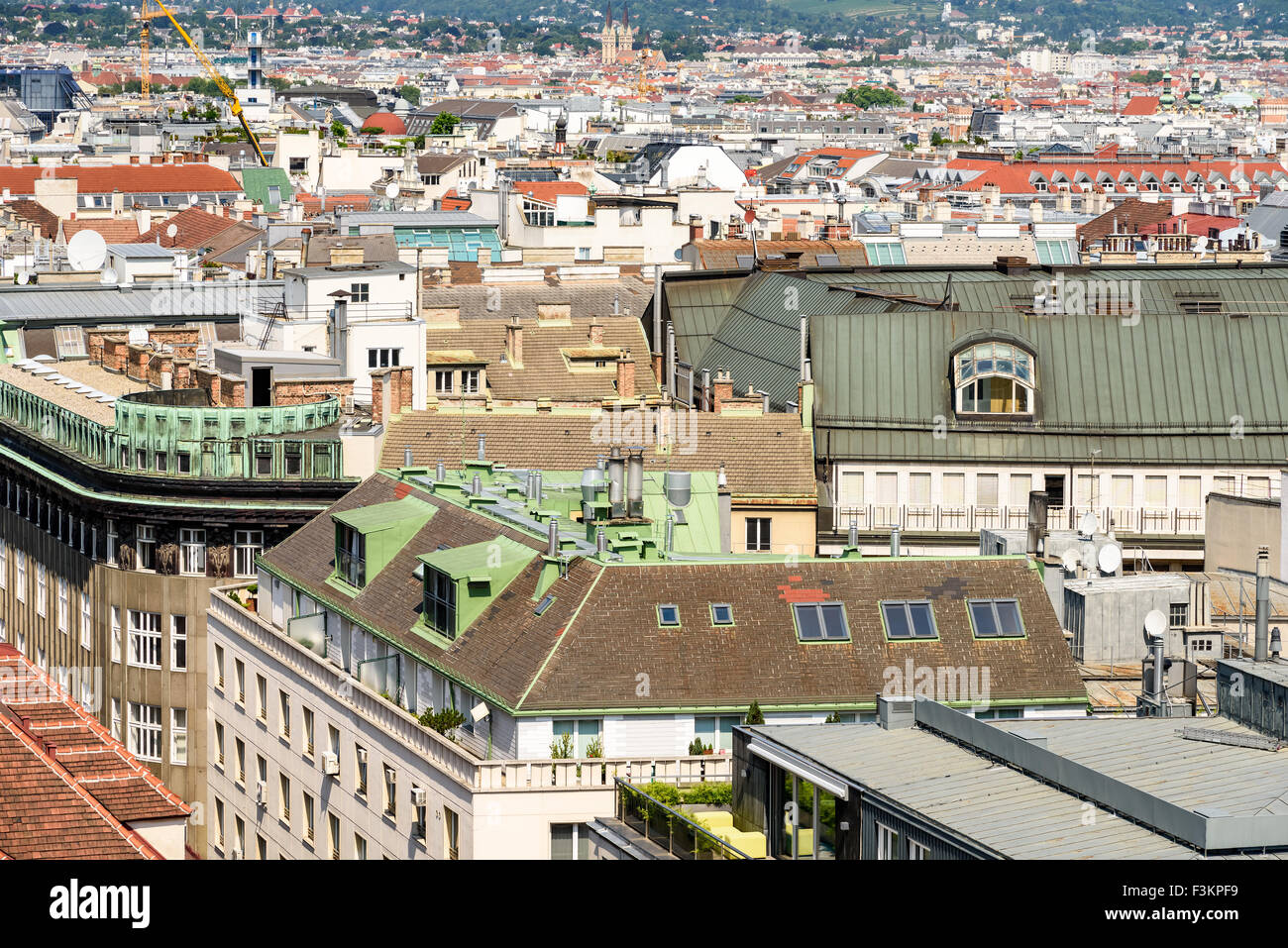 Aerial View Of Vienna City Skyline Stock Photo - Alamy