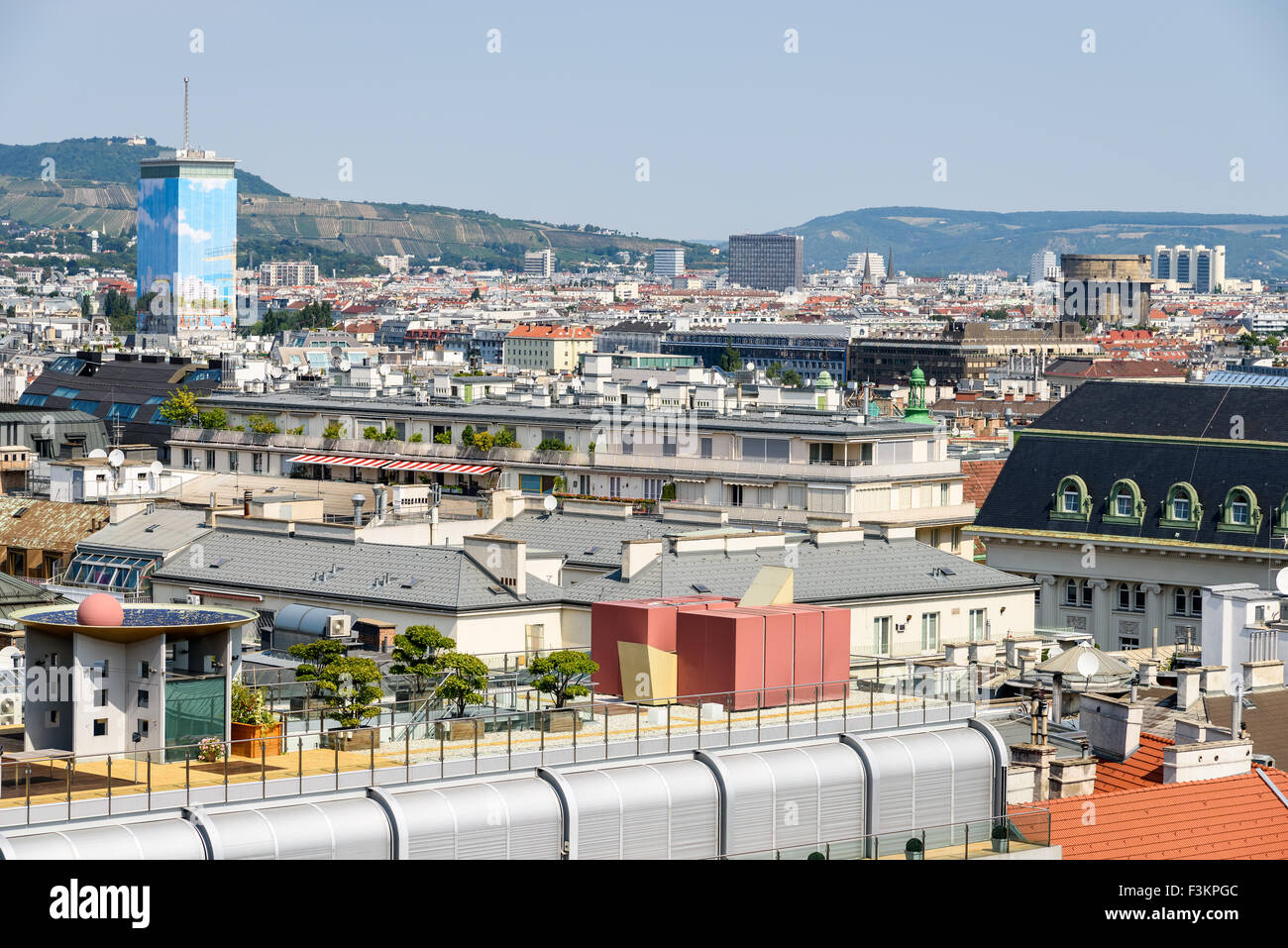 Aerial View Of Vienna City Skyline Stock Photo - Alamy