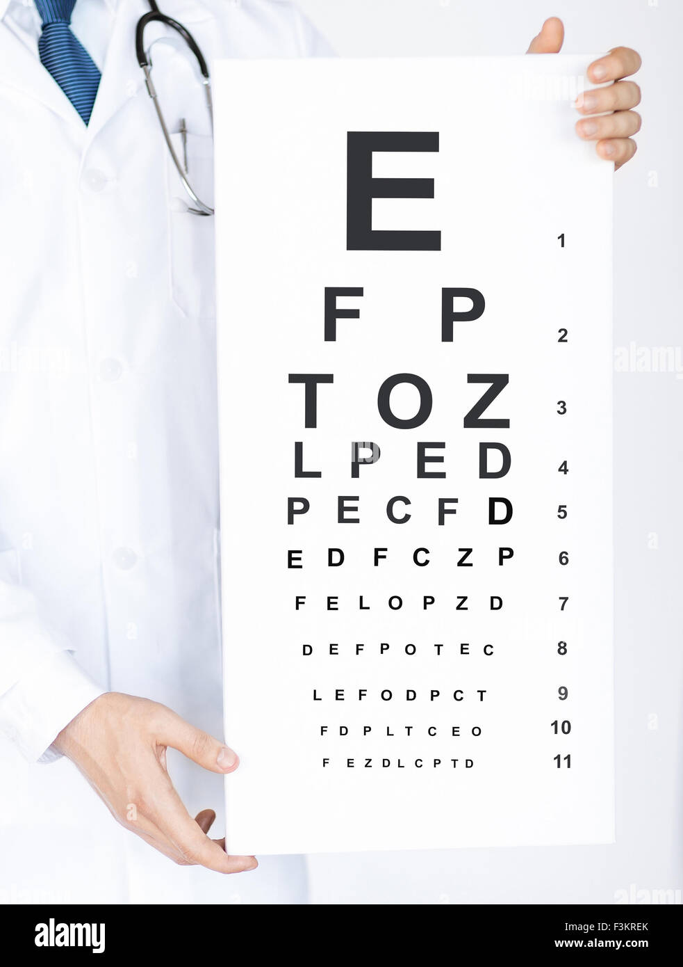 male ophthalmologist with eye chart Stock Photo - Alamy