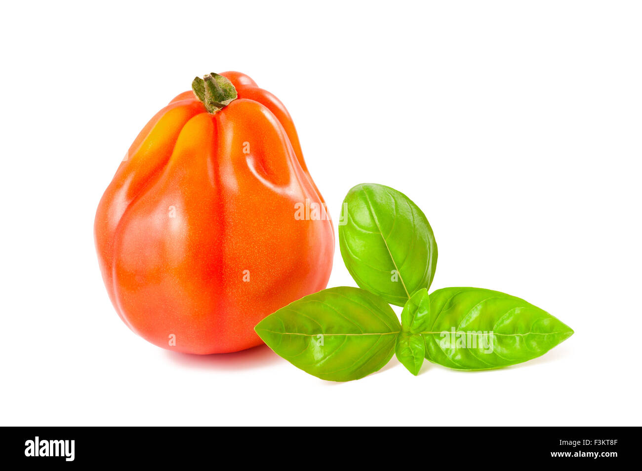 Fresh basil leaves tomatoes Cut Out Stock Images & Pictures - Alamy