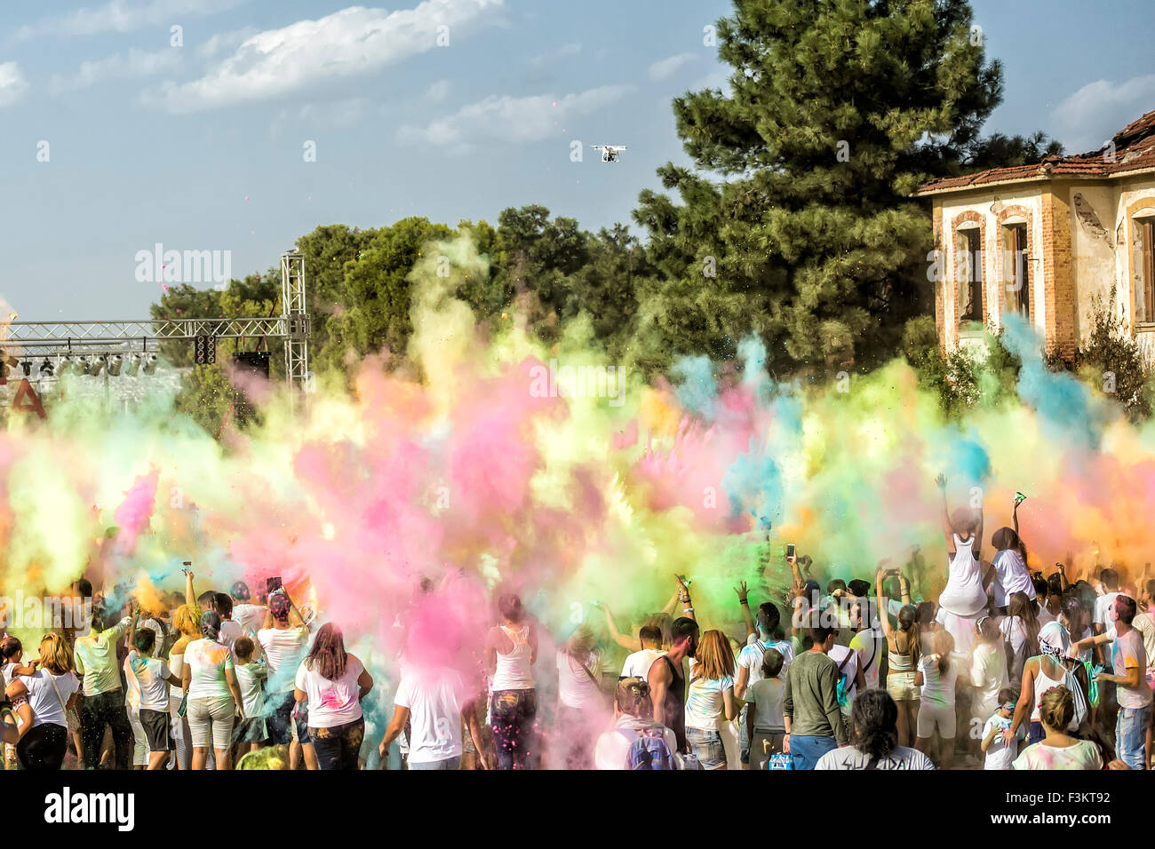 Participants at the 4th Colors day in Thessaloniki, Greece. A ...