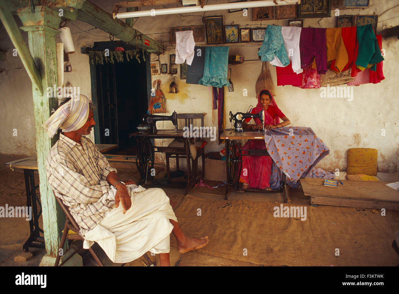 Indian rural woman tailor hi-res stock photography and images - Alamy