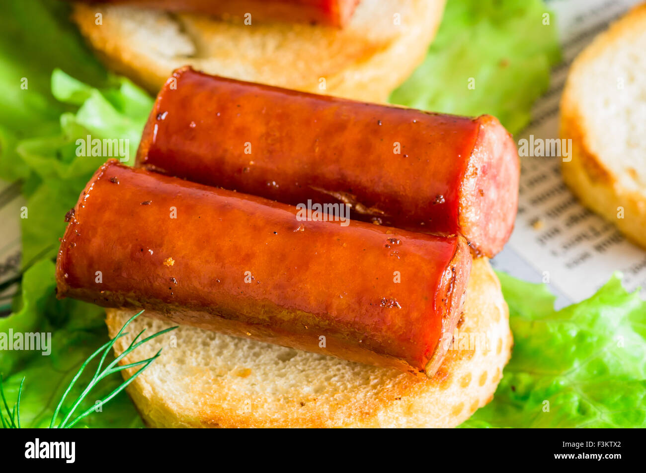 Sausage on toast hi-res stock photography and images - Alamy