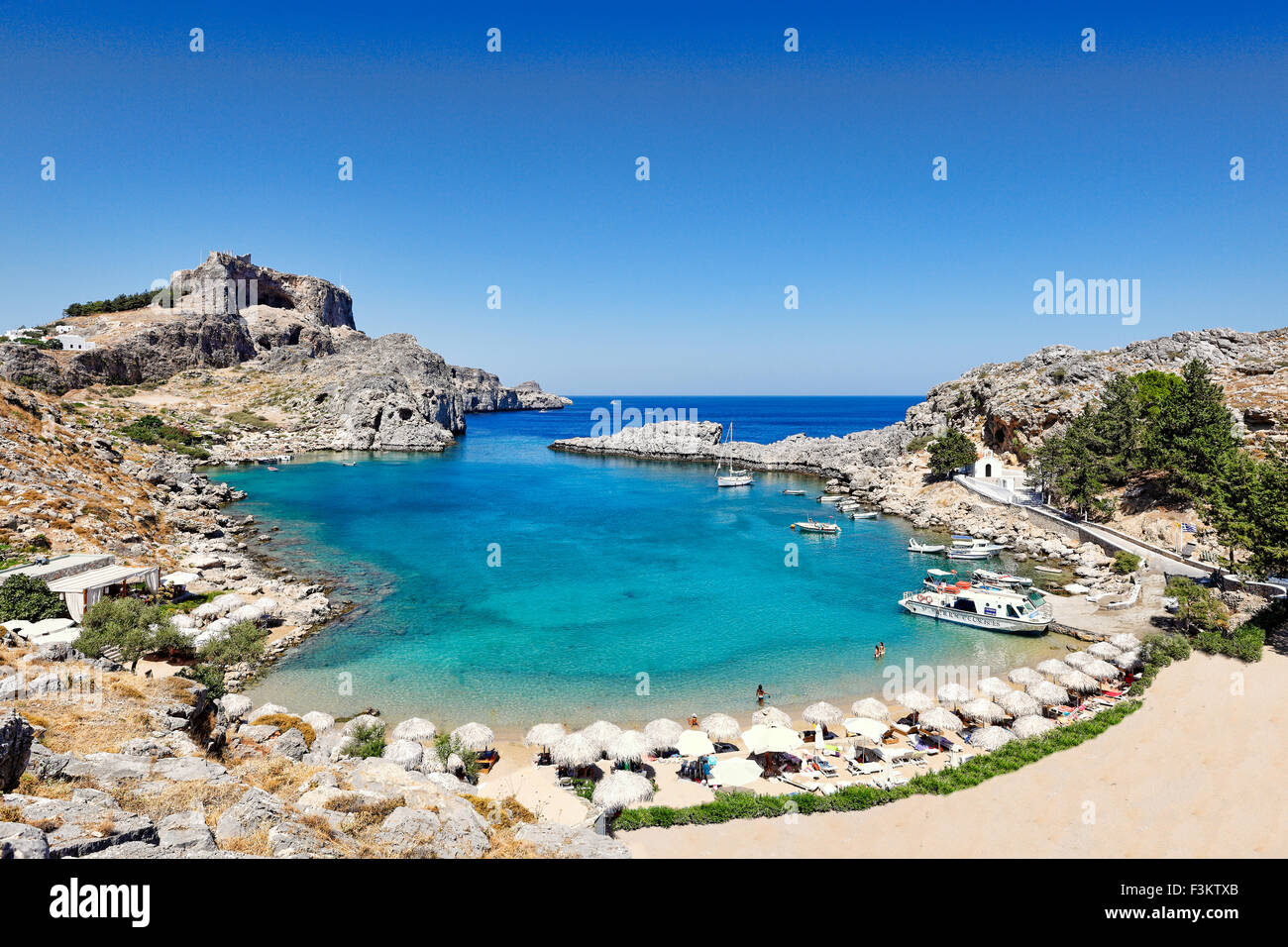 View of agios pavlos beach and coastline hi-res stock photography and images - Alamy